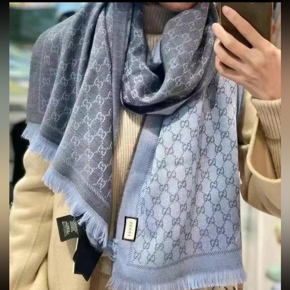 Gucci | Accessories | Gucci Authentic New Stencil Wool Double Side ...